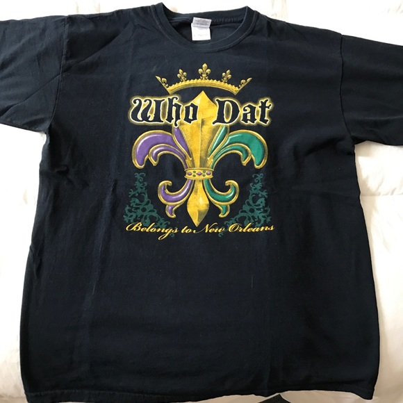 Shirts | New Orleans Who Dat Mardi Gras Tshirt | Poshmark